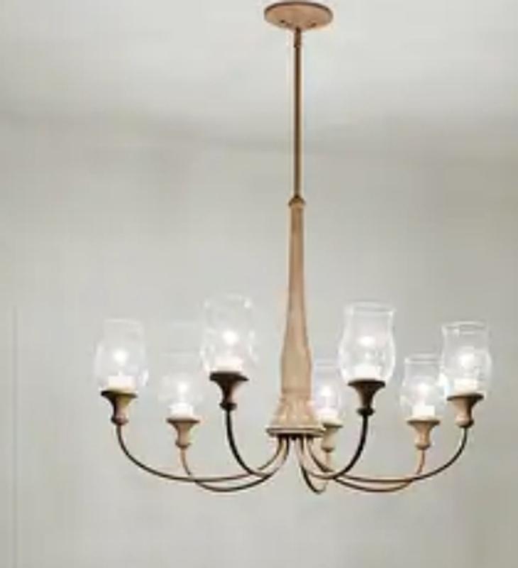 Kichler Melis 7-Light Brown Farmhouse Chandelier 52469WMP at Lowes.com