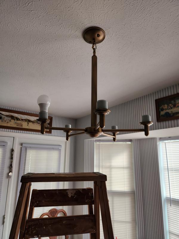 Kichler Shailene 5-Light Brushed Nickel Transitional Chandelier 43671NI ...