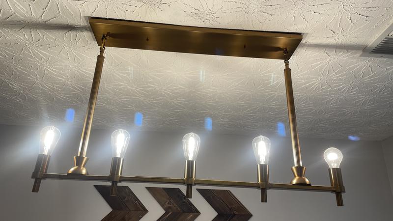 Kichler Torvee 5-Light Brushed Vintage Chandelier 52425BNB at Lowes.com