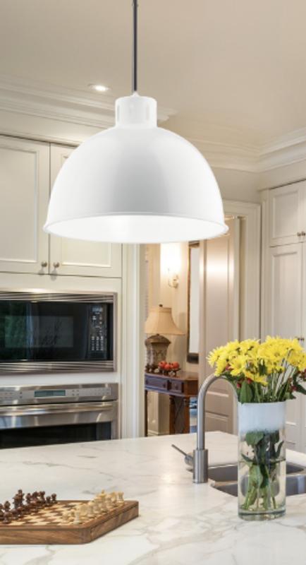 Kichler Zailey Black Modern/Contemporary Dome Medium Hanging Pendant ...