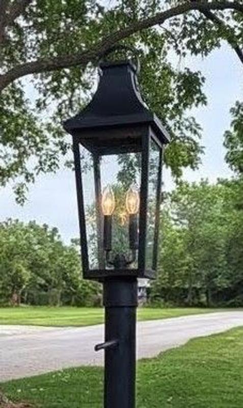 Kichler Cleary 25.25-in Olde Bronze Traditional Outdoor Light post ...