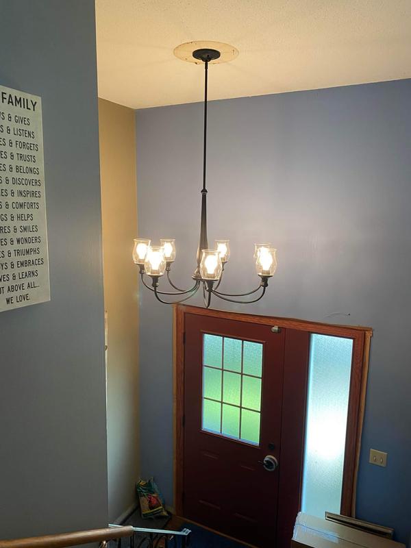 Kichler Melis 7-Light Brown Farmhouse Chandelier 52469WMP at Lowes.com