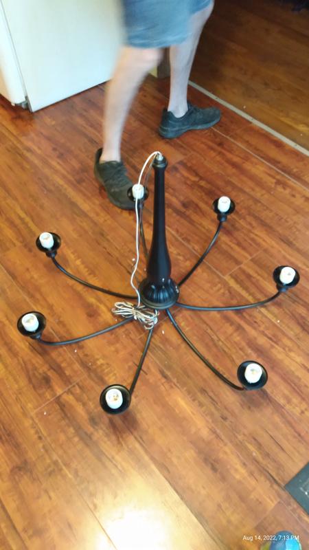 Kichler Melis 7-Light Black Farmhouse Chandelier 52469BK at Lowes.com