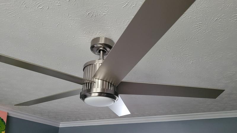 Kichler Brahm 56-in Matte White with Matte White/Silver Blades ...