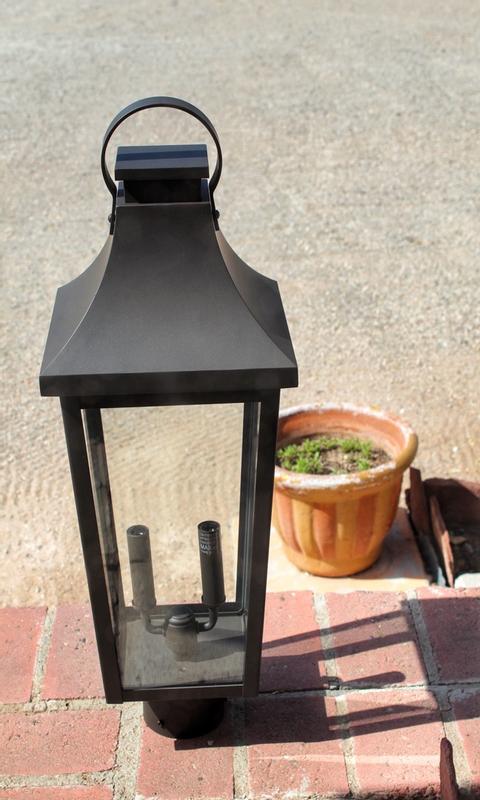 Kichler Cleary 25.25-in Olde Bronze Traditional Outdoor Light post ...