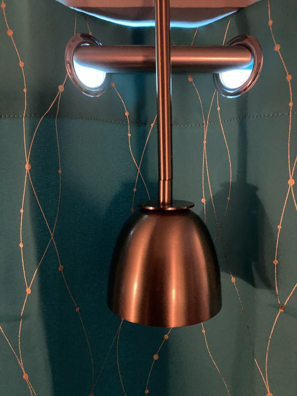 Kichler Baland Brushed Natural Brass Mid-century Frosted Glass Dome LED ...