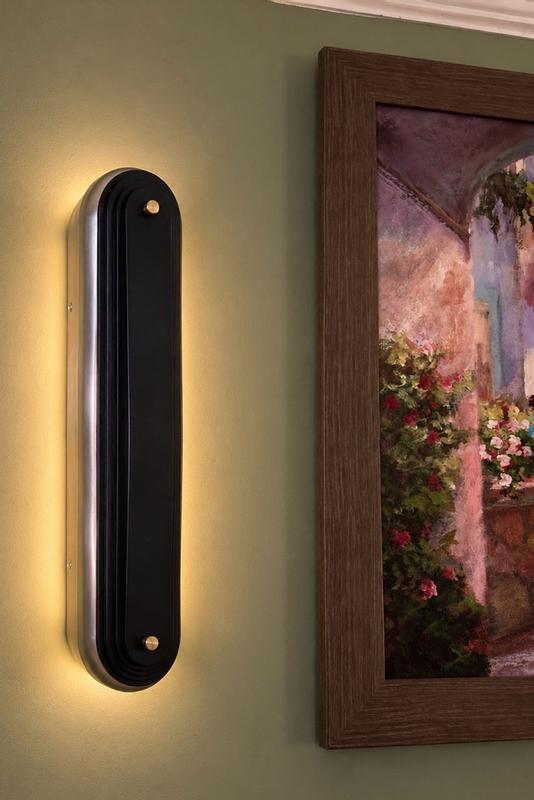 Kichler Tauri 5.25-in W 1 -Light Gold Integrated LED Wall Sconce in the ...