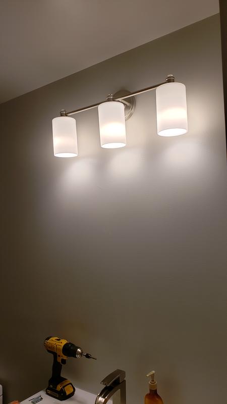 Kichler Joelson 24-in 3-Light Brushed Nickel LED Transitional Vanity ...