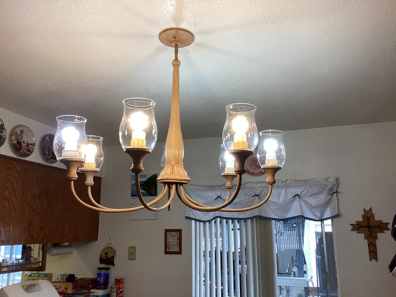 Kichler Melis 7-Light Brown Farmhouse Chandelier 52469WMP at Lowes.com