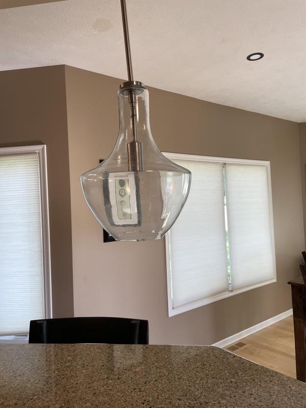 Kichler Everly Brushed Nickel Modern/Contemporary Clear Glass Teardrop ...