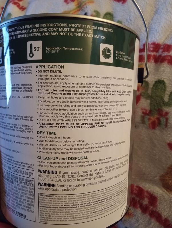 KILZ Over Armor Textured Slate Gray Textured Matte Exterior Porch and ...