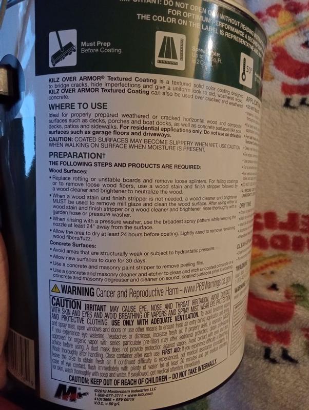 KILZ Over Armor Textured Slate Gray Textured Matte Exterior Porch and ...