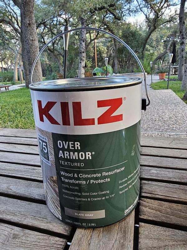 KILZ Over Armor Textured Slate Gray Textured Matte Exterior Porch and ...