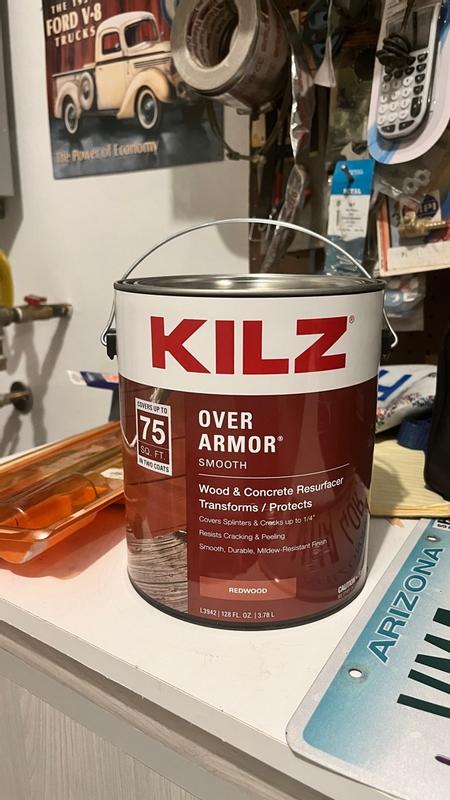 KILZ Over Armor Smooth Slate Gray Smooth Matte Exterior Porch and Floor ...