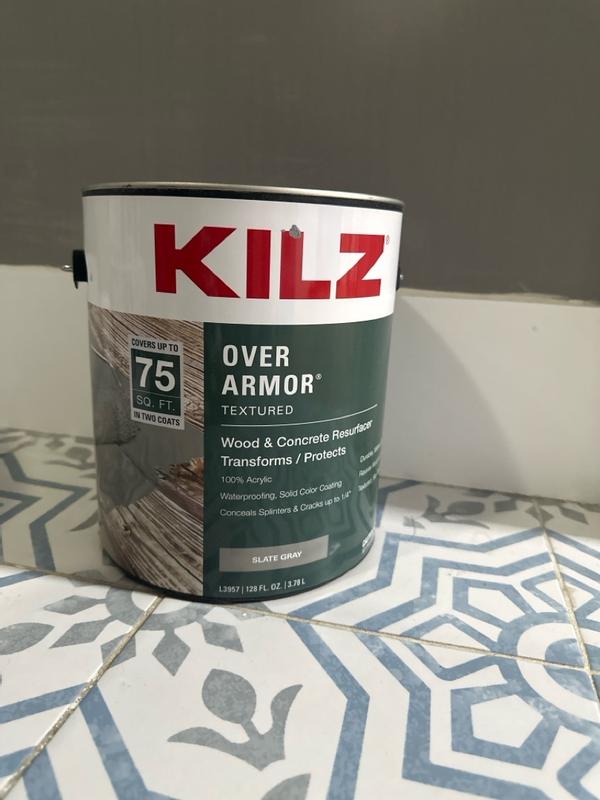 KILZ Over Armor Textured Slate Gray Textured Matte Exterior Porch and ...