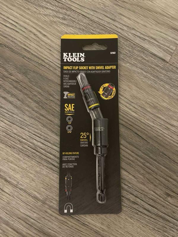 Klein Tools Impact Flip Socket With Swivel Adapter, 3-Piece in the ...