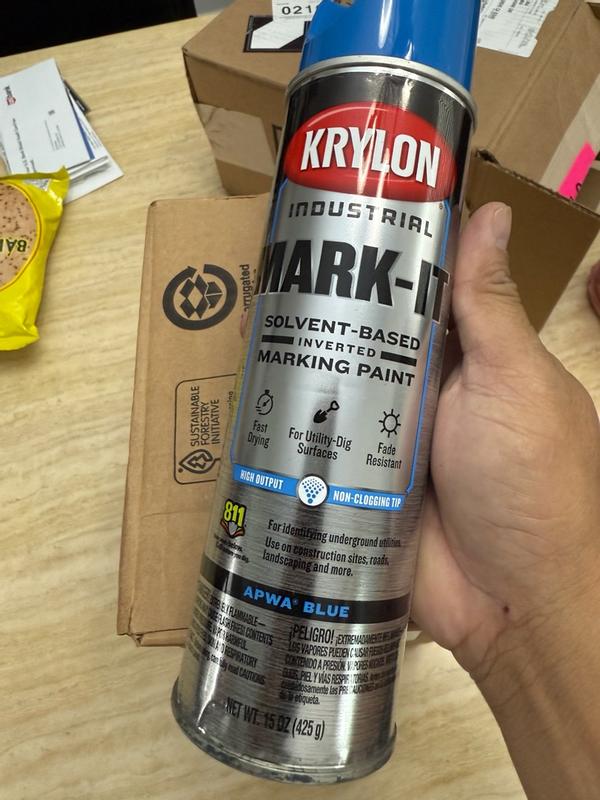Krylon Industrial 15 oz. Mark-It Solvent-Based Inverted Marking Paint ...