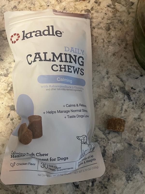Kradle Chicken-Flavored Soft Chews Daily Calming Chews for Dogs Count ...