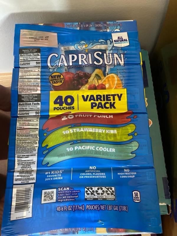 Capri Sun 6 fl. oz. Fruit Juice Drink Pouches Variety Pack, 40 ct., 220 ...