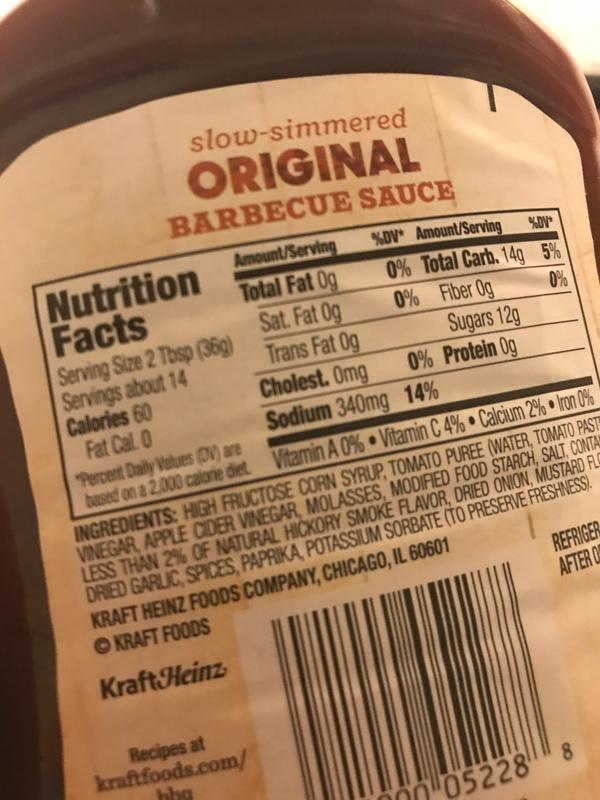 Kraft Honey Bbq Sauce Nutrition Facts | Besto Blog