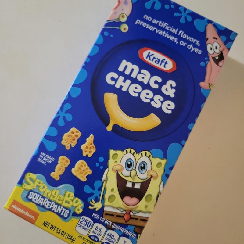 Kraft Spongebob Macaroni And Cheese Kraft Mac N Cheese Macaroni And