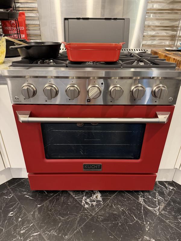 Kucht 46-in 4.2-cu ft / 2.5-cu ft Convection Oven Freestanding Double ...