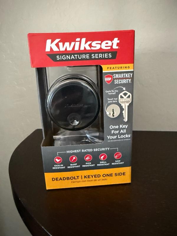 Kwikset Signature Series Hometown Round Matte Black Single Cylinder ...