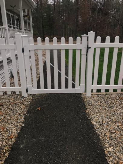 Buy 4 ft. x 4 ft. Premium Vinyl Classic Picket Fence Gate with Powder ...