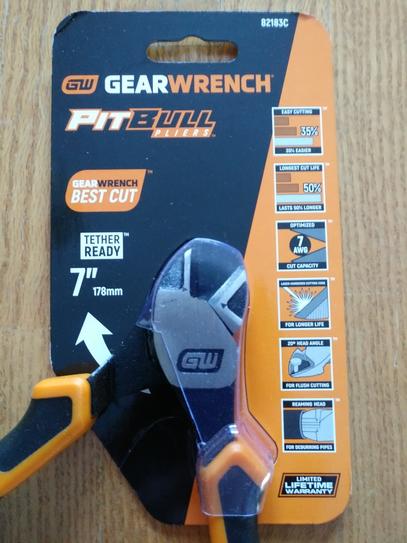 GEARWRENCH 6 in. PITBULL Diagonal Cutting Plier Cushion Grip 82178C-06 ...