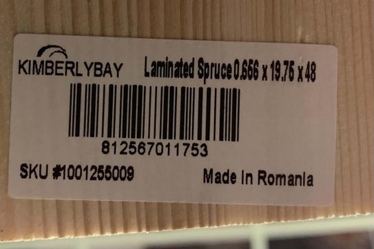 1 in. x 20 in. x 4 ft. S4S Laminated Spruce Panel Board 1001255009 ...