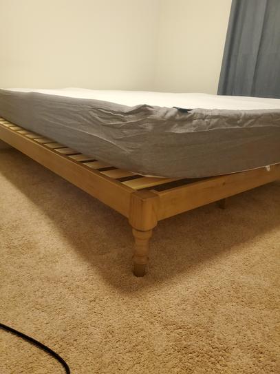 Aberwell patina finish queen platform bed store
