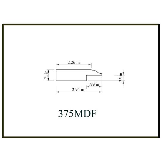 HOUSE OF FARA 3/4 in. x 3 in. x 8 ft. MDF Wainscot Baseboard Moulding ...