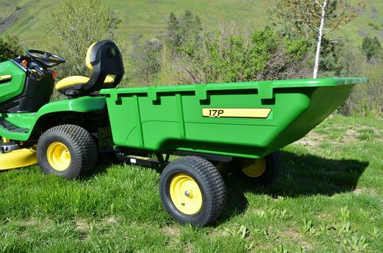 John Deere 1,000 lb. 17 cu. ft. Tow-Behind Poly Utility Cart PCT-17JD ...