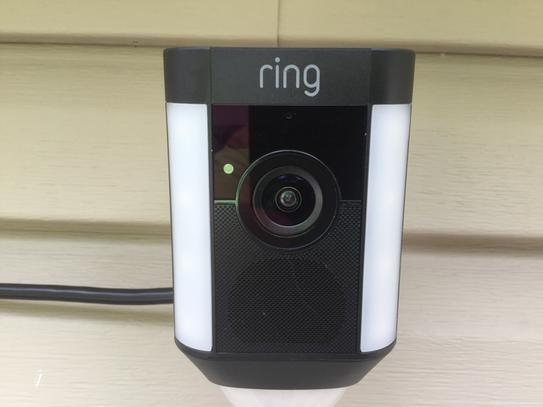 Ring Spotlight Cam Wired Outdoor Rectangle Security Camera, White ...