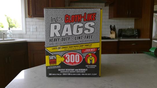 Intex 11 in. W x 10 in. L Natural Fiber Painter's Rags (300-Count) NW ...