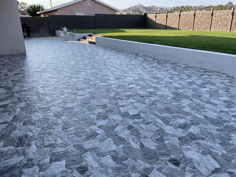 Buy Neptune Gold 17.62 in. x 26.12 in. Matte Porcelain Stone Look Floor ...