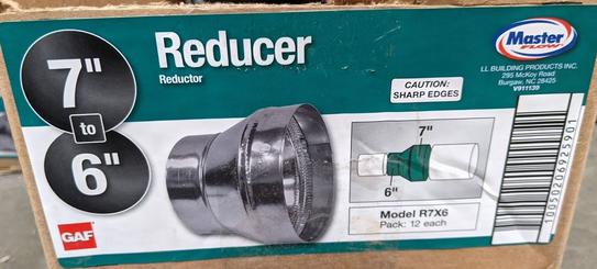 Master Flow 7 in. to 6 in. Round Reducer R7X6 - The Home Depot
