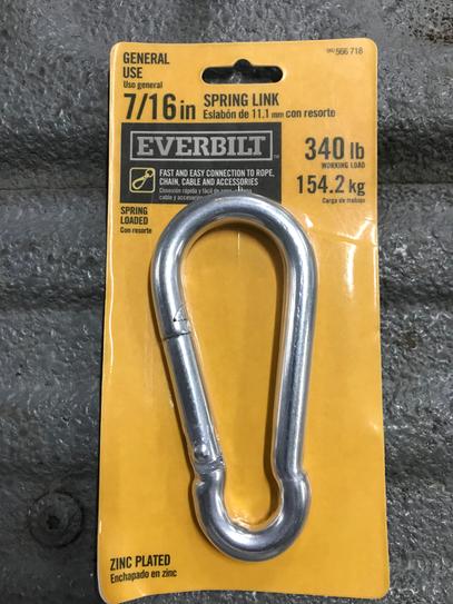Everbilt 7/16 in. x 4-3/4 in. Zinc-Plated Spring Link 43894 - The Home ...