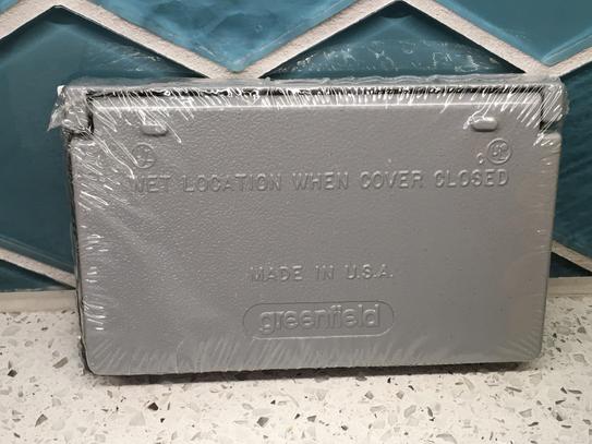 Greenfield Weatherproof Electrical GFCI Outlet Cover Horizontal - Gray ...