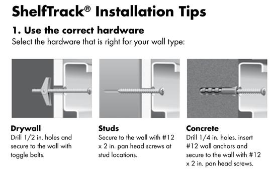 ClosetMaid MaxLoad 40 in. L Chrome Hang Track Bracket Shelf Tracks (1 ...