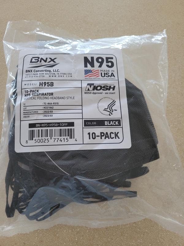 10-Pack N95 Mask Black Respirator, NIOSH Approval # Nepal | Ubuy