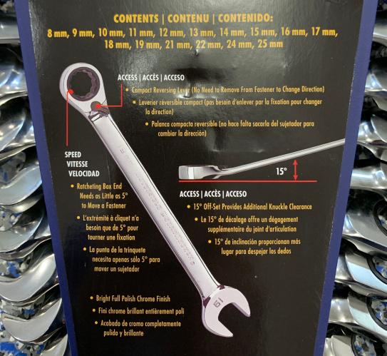 GEARWRENCH Metric 72-Tooth Reversible Combination Ratcheting Wrench ... GEARWRENCH Metric 72-Tooth Reversible Combination Ratcheting Wrench ...