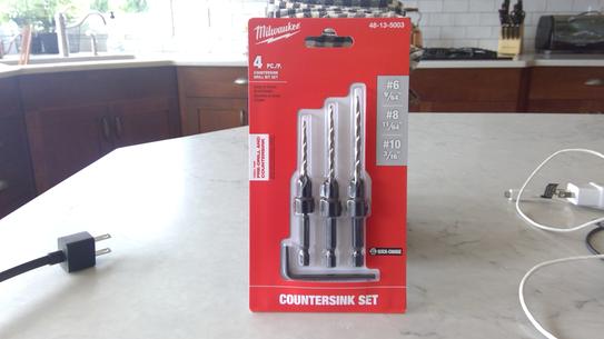 Milwaukee #6/#8/#10 Wood Countersink Drill Bit Set (3-Piece) 48-13-5003 ...