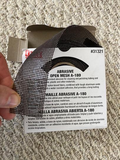 Oatey 1-1/2 in. x 10 yd. Solder Plumbers Cloth Open Mesh Sand Roll ...