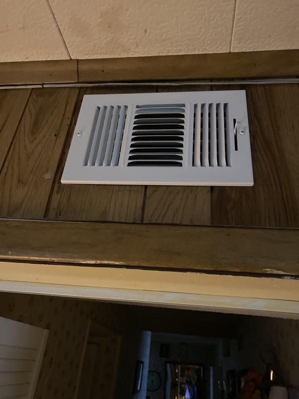 Buy 14 in. x 6 in. 3-Way Steel Wall/Ceiling Register in White Online in ...