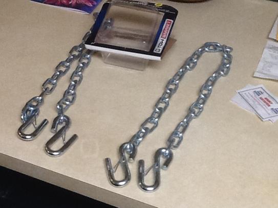 TowSmart 40 in. Towing Safety Chains with S Hooks - 5,000 lb. Capacity ...