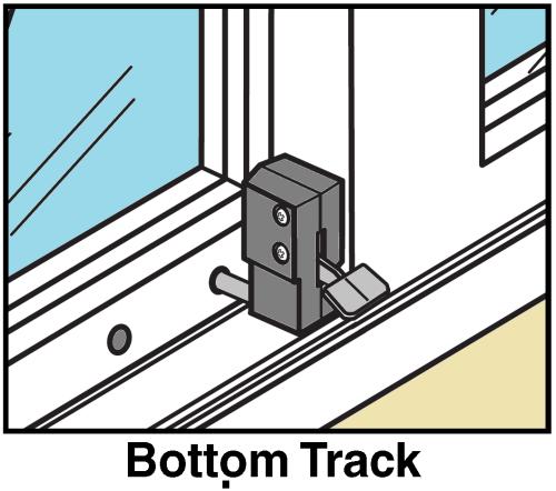 Prime-Line Black Diecast, Step-On Patio Door Lock S 4041 - The Home Depot