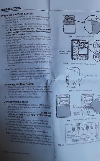 Intermatic DT Series 2-Circuit 20 Amp 24 Hour Indoor Surface Mount ...