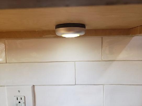 Commercial Electric Battery Operated Soft White LED White Puck Light ...