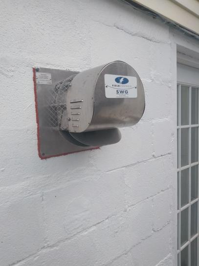 FIELD CONTROLS SWG-4HDS Power Vent 4 in. Outside Mounted in Stainless ...